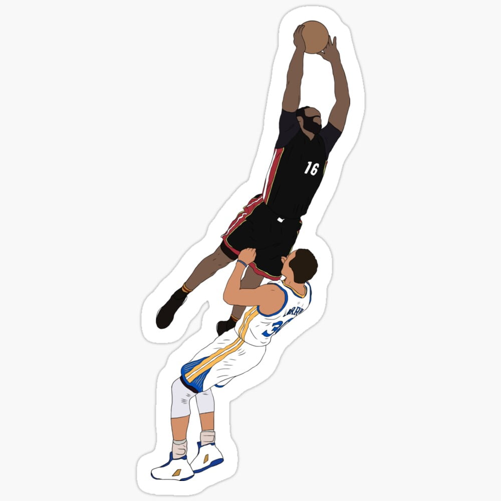 Kira Sticker - James Johnson Dunk Over Steph Curry Sticker - Single ...