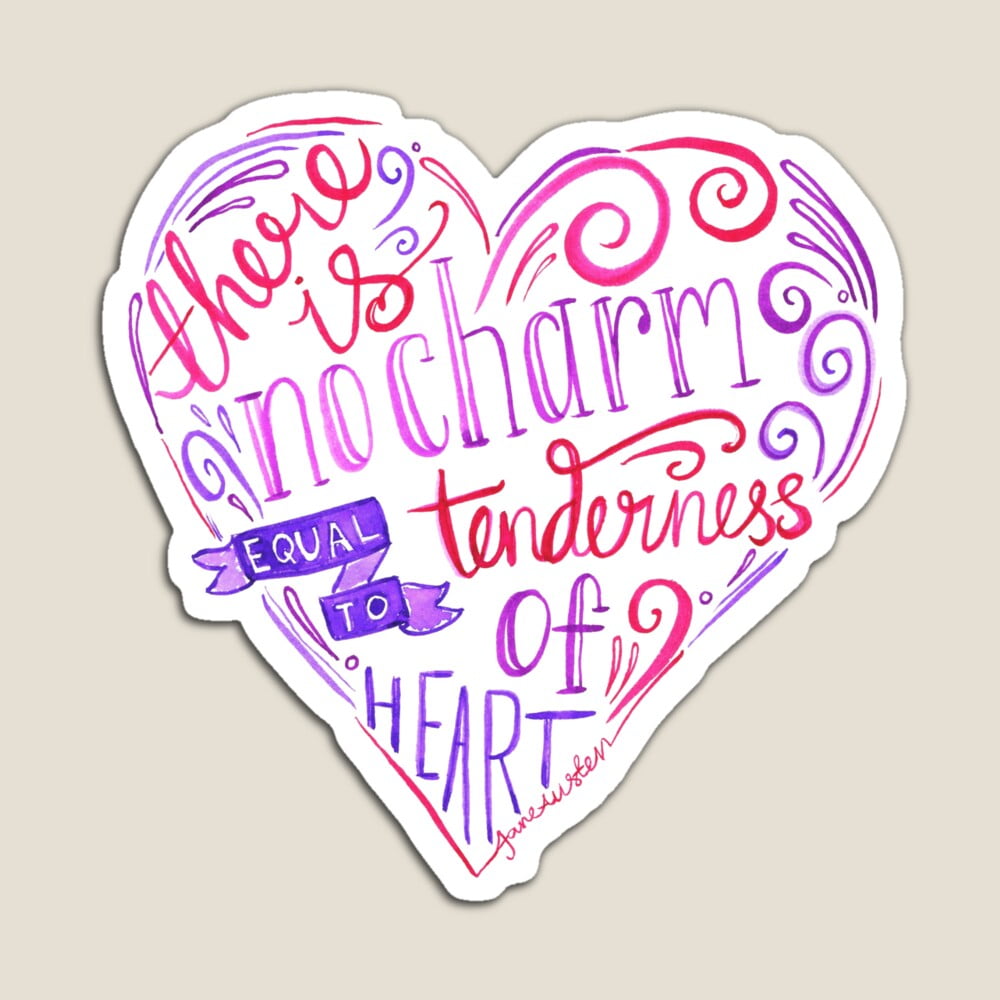Kira Sticker With Jane Austen Typography Quote - There Is No Charm ...