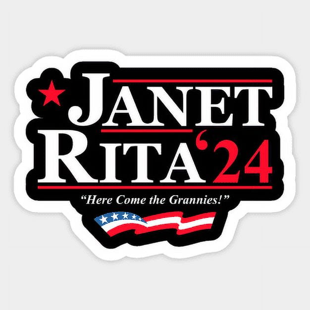 Kira Sticker With Janet And Rita Bluey Grannies 2024 For President ...