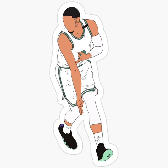 Kira Sticker - Jayson Tatum 3 Point Celebration Sticker - Single, Trio ...