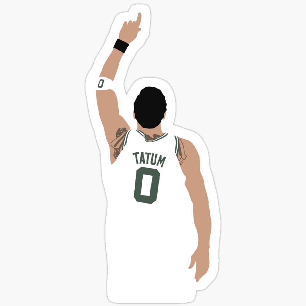 Kira Sticker - Jayson Tatum Pointing Up (White) Sticker - Single, Trio ...