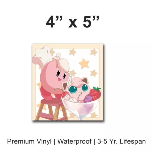 Kira Sticker With Jigglypuff Kirby Kawaii Car Bumper Chibi Vinyl Anime ...