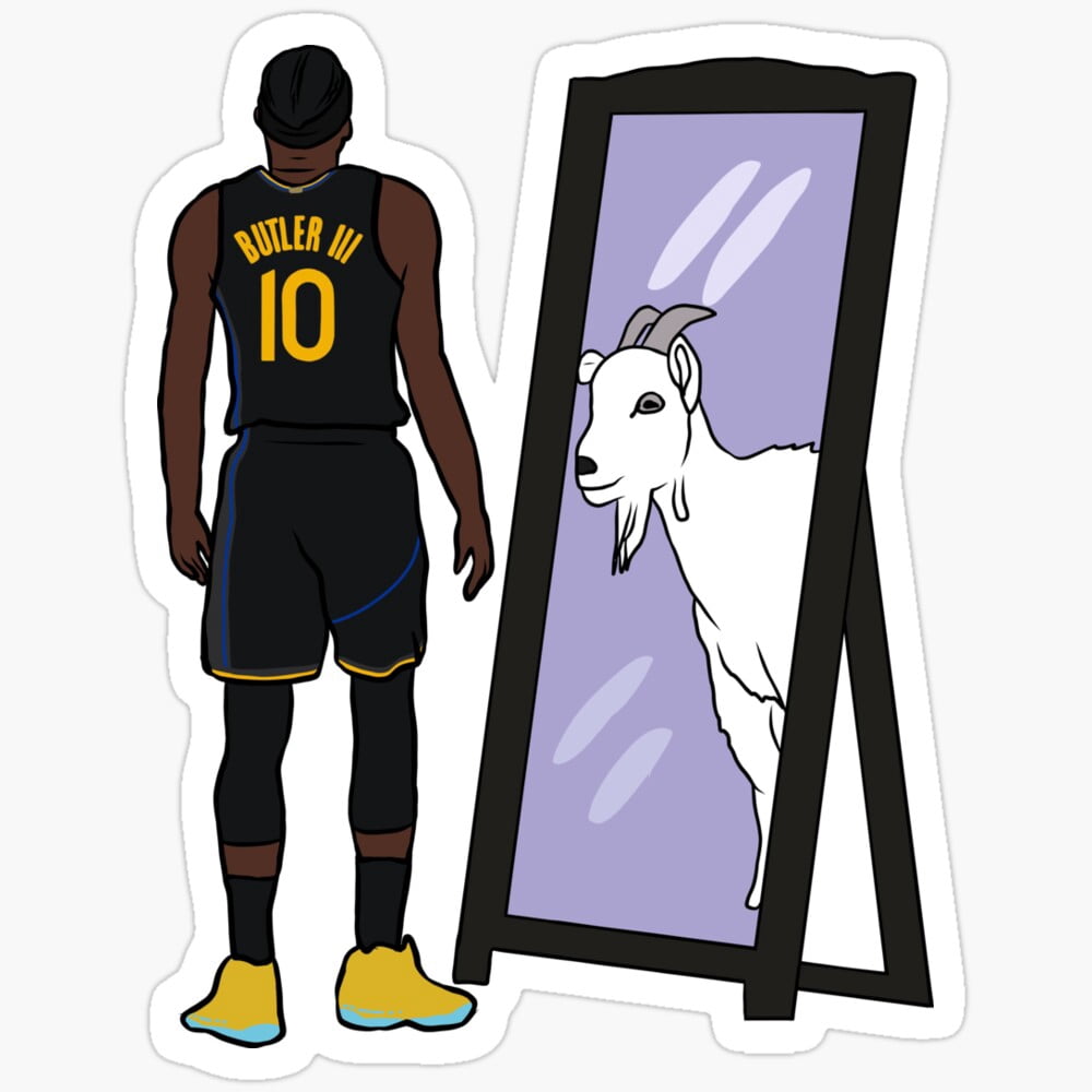 Kira Sticker - Jimmy Butler Iii Mirror Goat Golden State Sticker ...