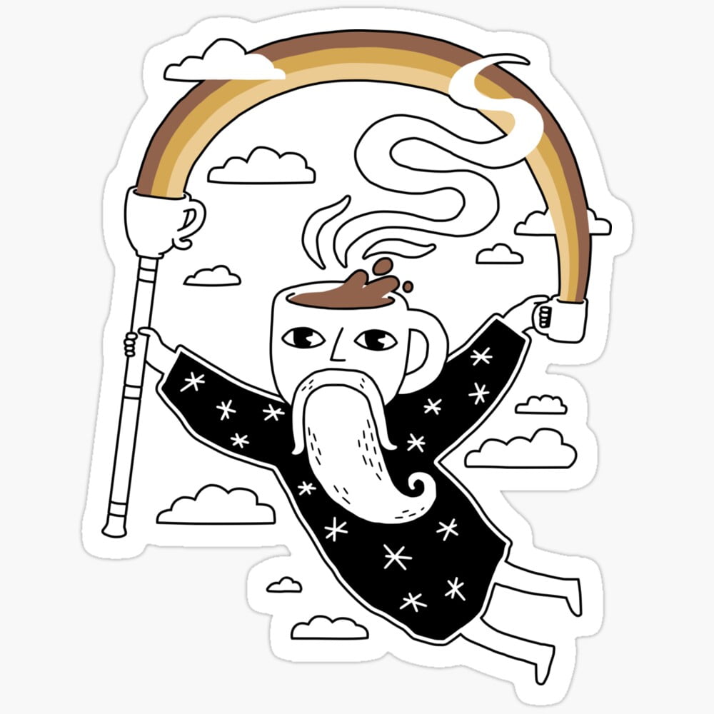 Kira Sticker - Joe The Coffee Wizard Sticker - Walmart.com