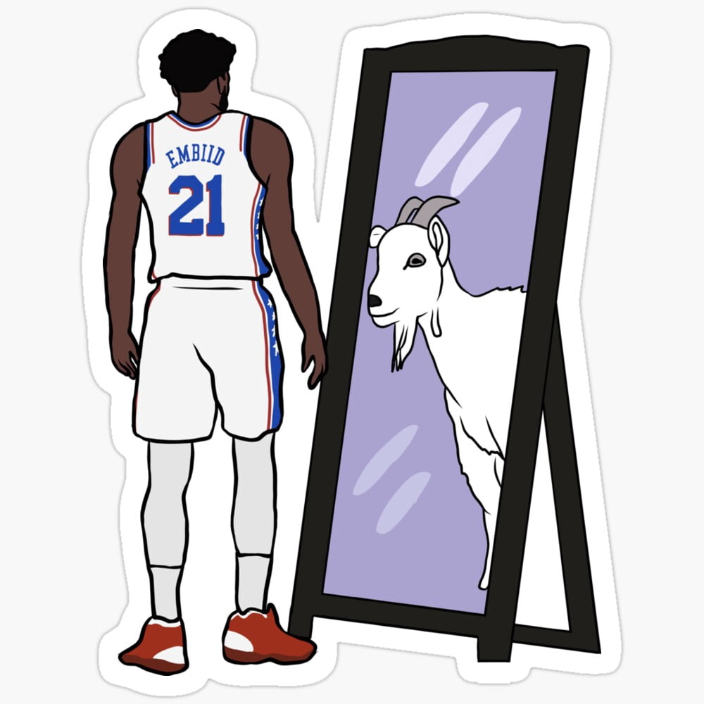 Kira Sticker - Joel Embiid Mirror Goat Sticker - Single, Trio, Or Squad ...