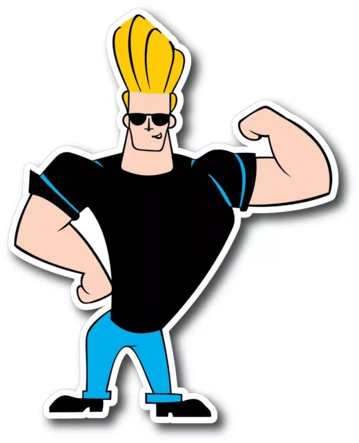 Kira Sticker With Johnny Bravo Muscle Cartoon Decal Usa Truck Bike ...