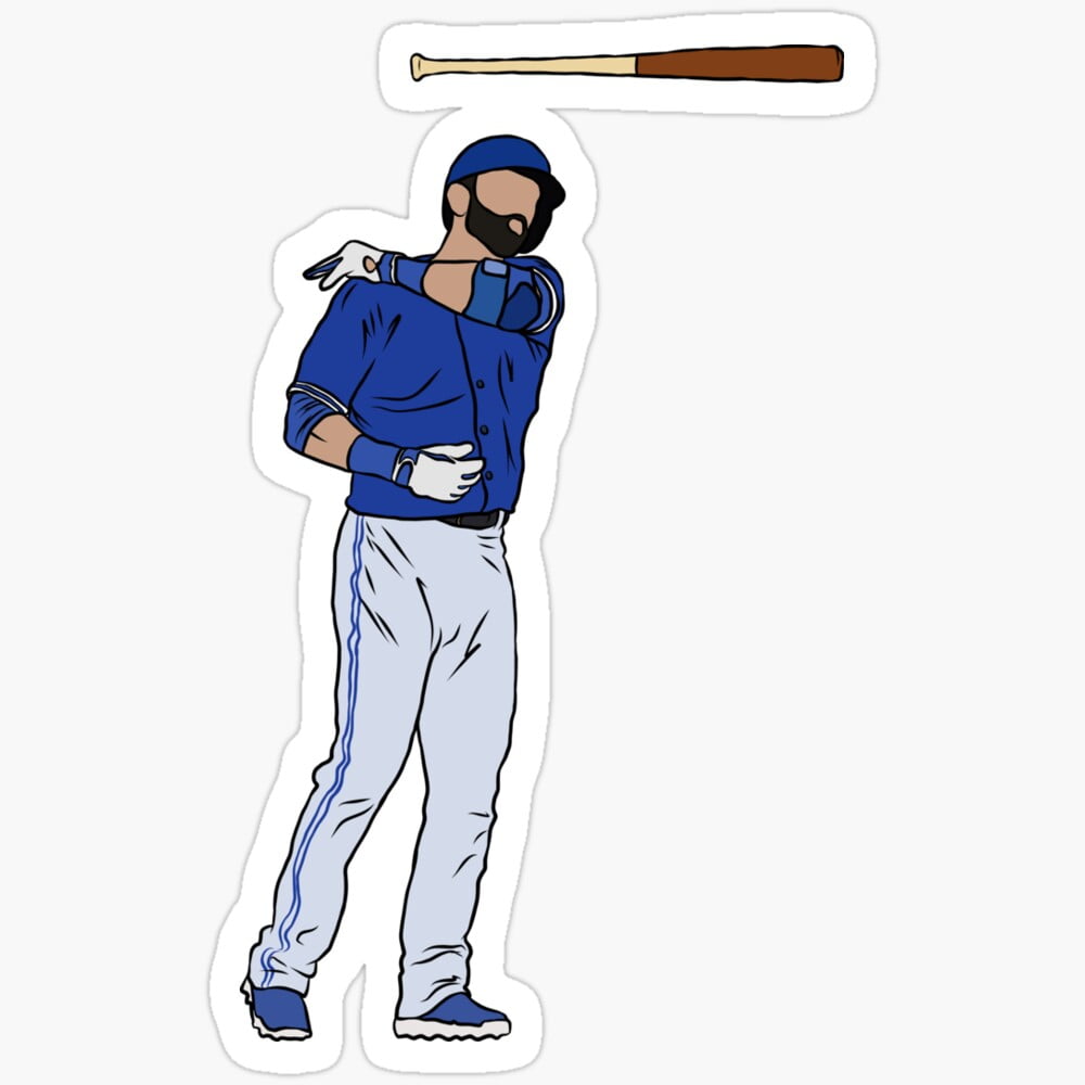 Kira Sticker - Jose Bautista Bat Flip Sticker - Single, Trio, Or Squad ...