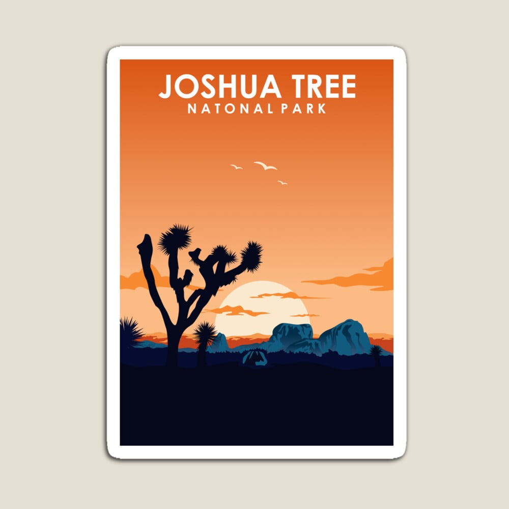 Kira Sticker With Joshua Tree Vintage Minimimal Retro National Park ...