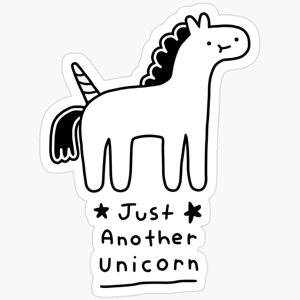 Kira Sticker - Just Another Unicorn Sticker - Walmart.com