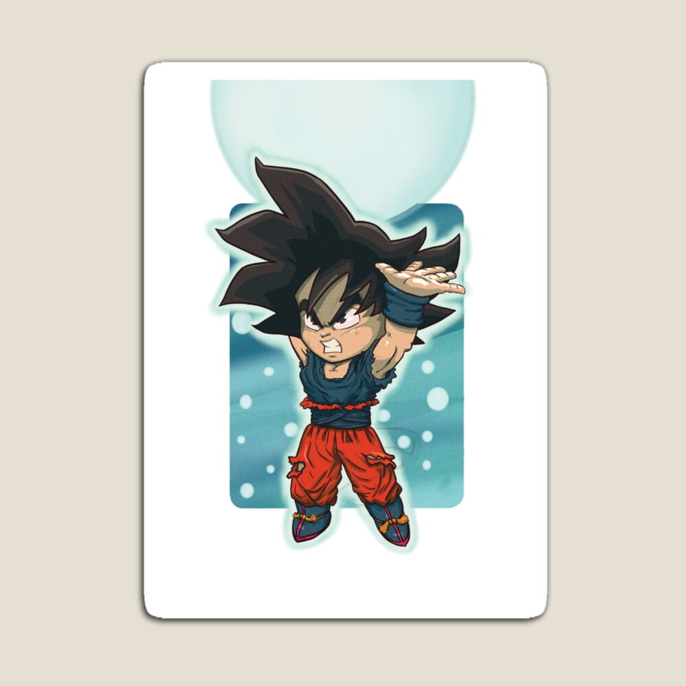 Kira Sticker With Kame Kame Has Mini Goku - Chibi Goku Kame Kame Ha ...