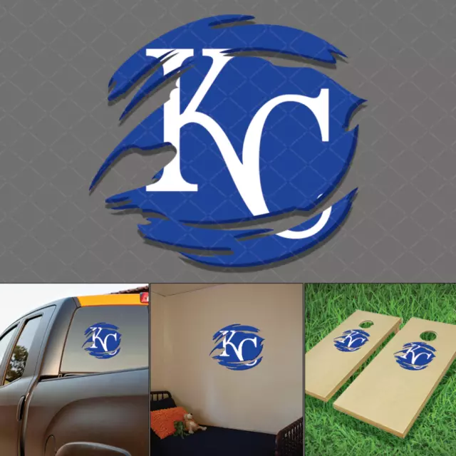 Kira Sticker With Kansas City Royals Distressed Scratched Decal, Ripped ...