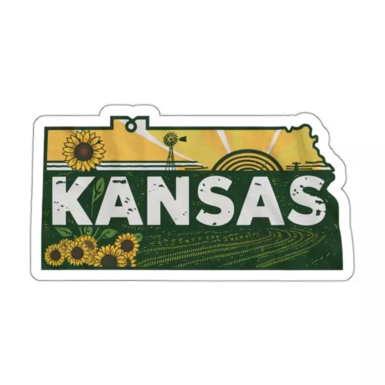 Kira Sticker With Kansas State Vinyl Outline Aesthetic Design United ...