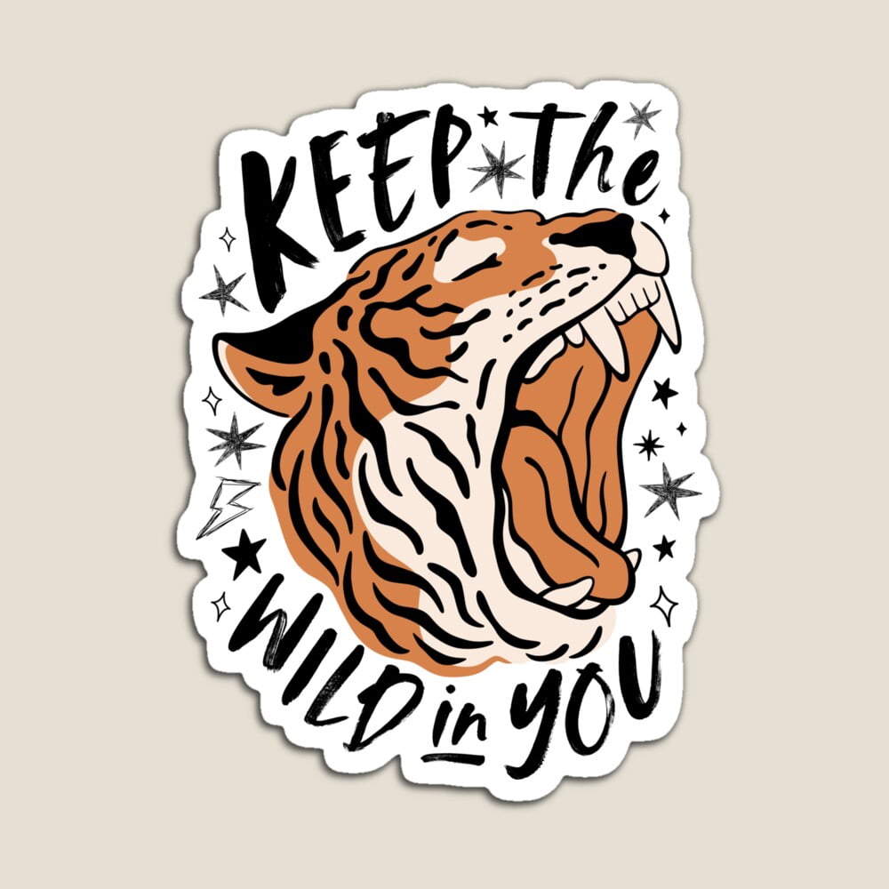 Kira Sticker With Keep The Wild In You - Empowering Quote - Boho ...