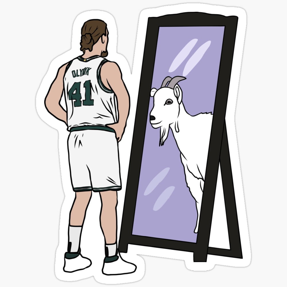 Kira Sticker - Kelly Olynyk Mirror Goat (Boston) Sticker - Single, Trio ...