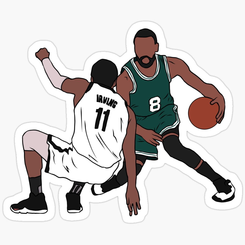 Kira Sticker - Kemba Walker Crosses Over Kyrie Sticker - Single, Trio ...