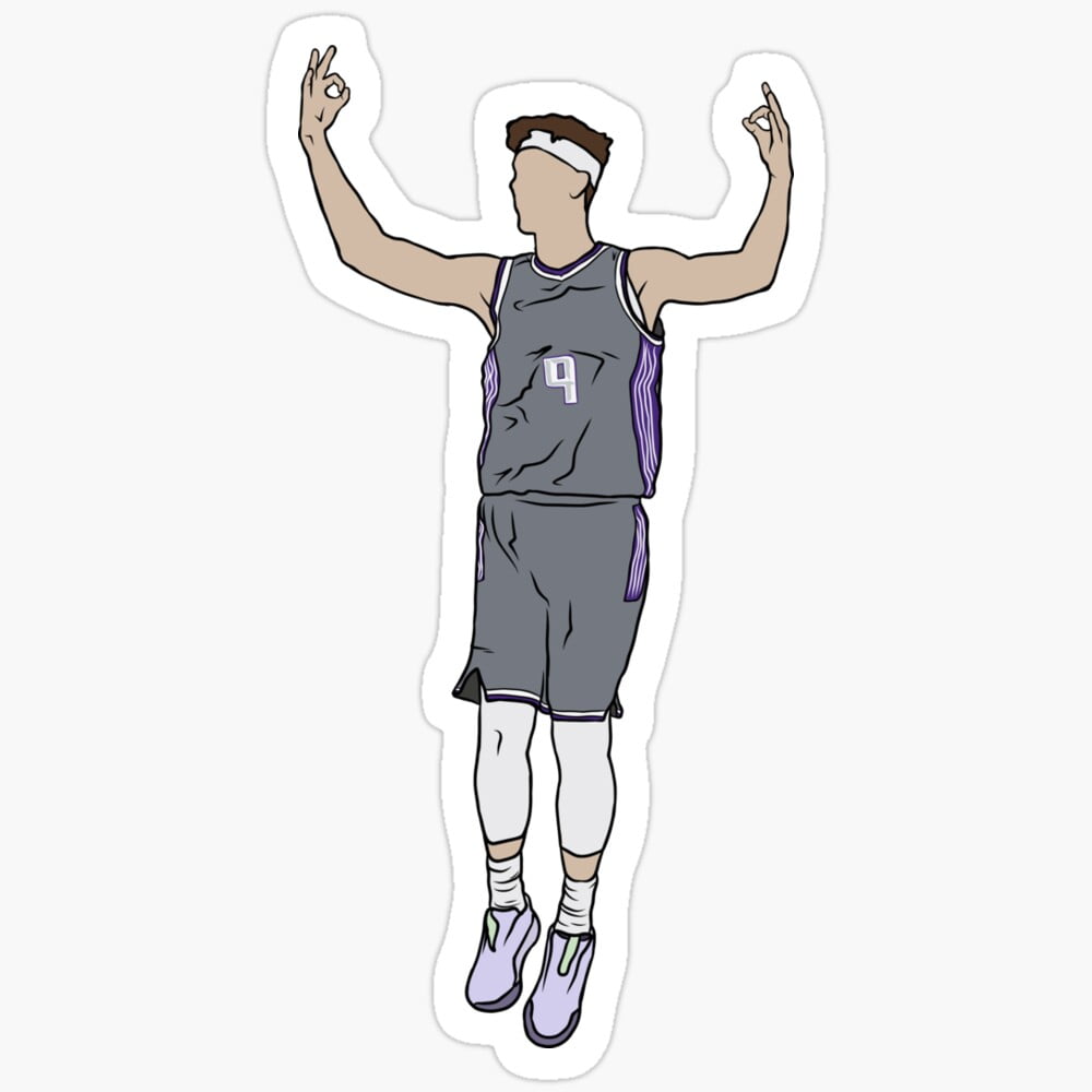 Kira Sticker - Kevin Huerter 3 Point Celebration Sticker - Single, Trio ...