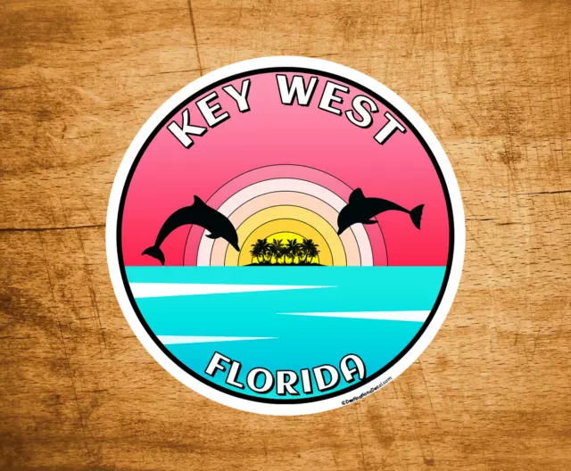 Kira Sticker With Key West Florida Dolphins Decal Sunset Palm Trees ...