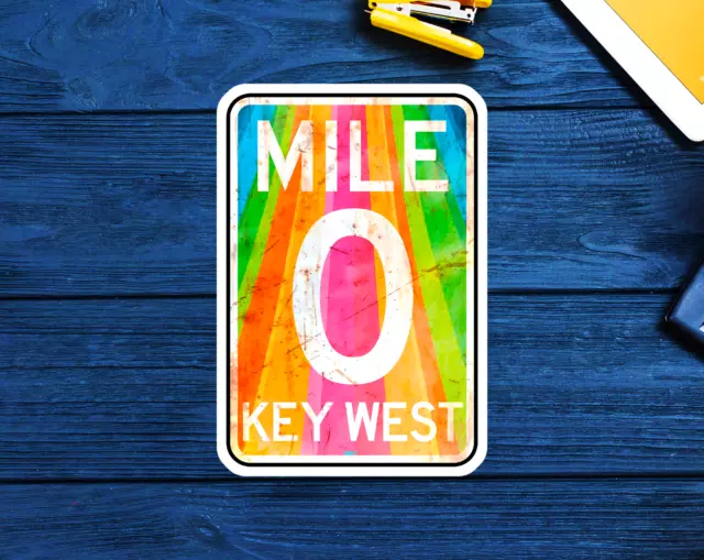 Kira Sticker With Key West Mile Decal Atlantic Ocean Florida Aa Rainbow ...