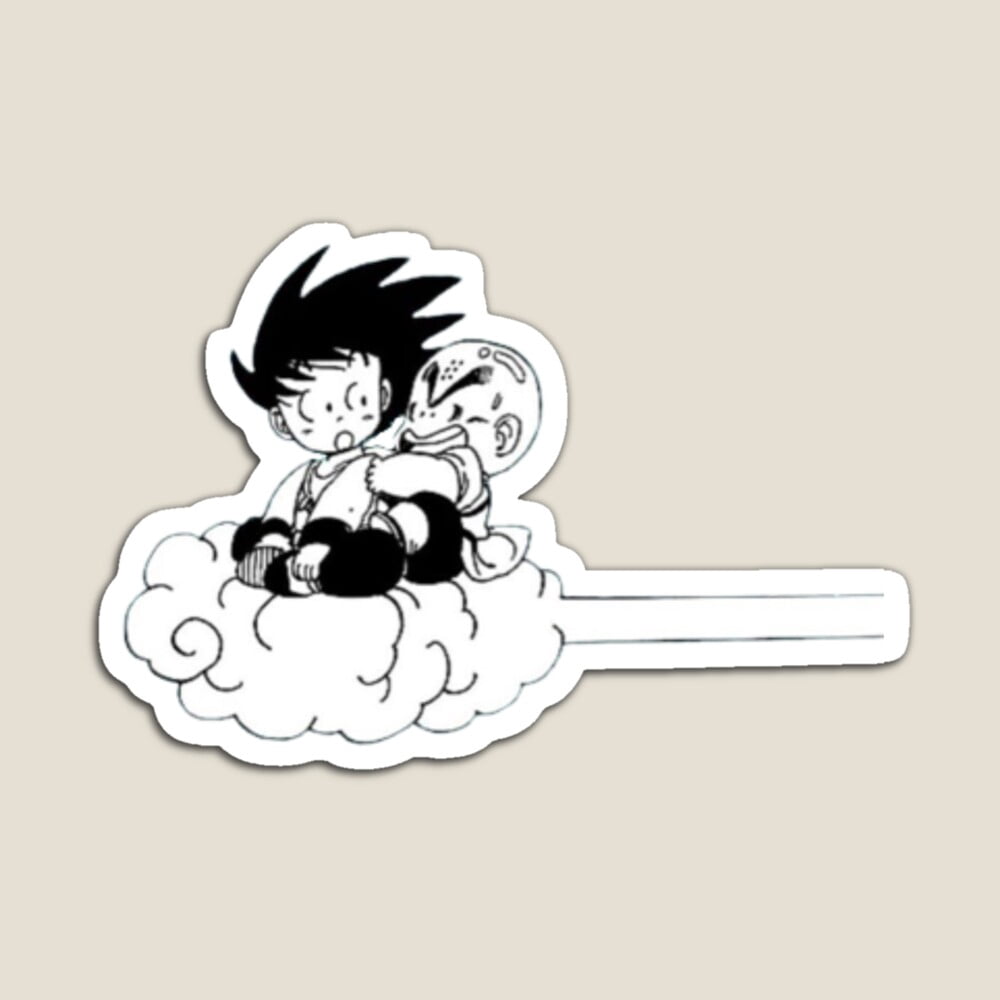 Kira Sticker With Kid Goku And Krilin On Flying Nimbus Decorative ...