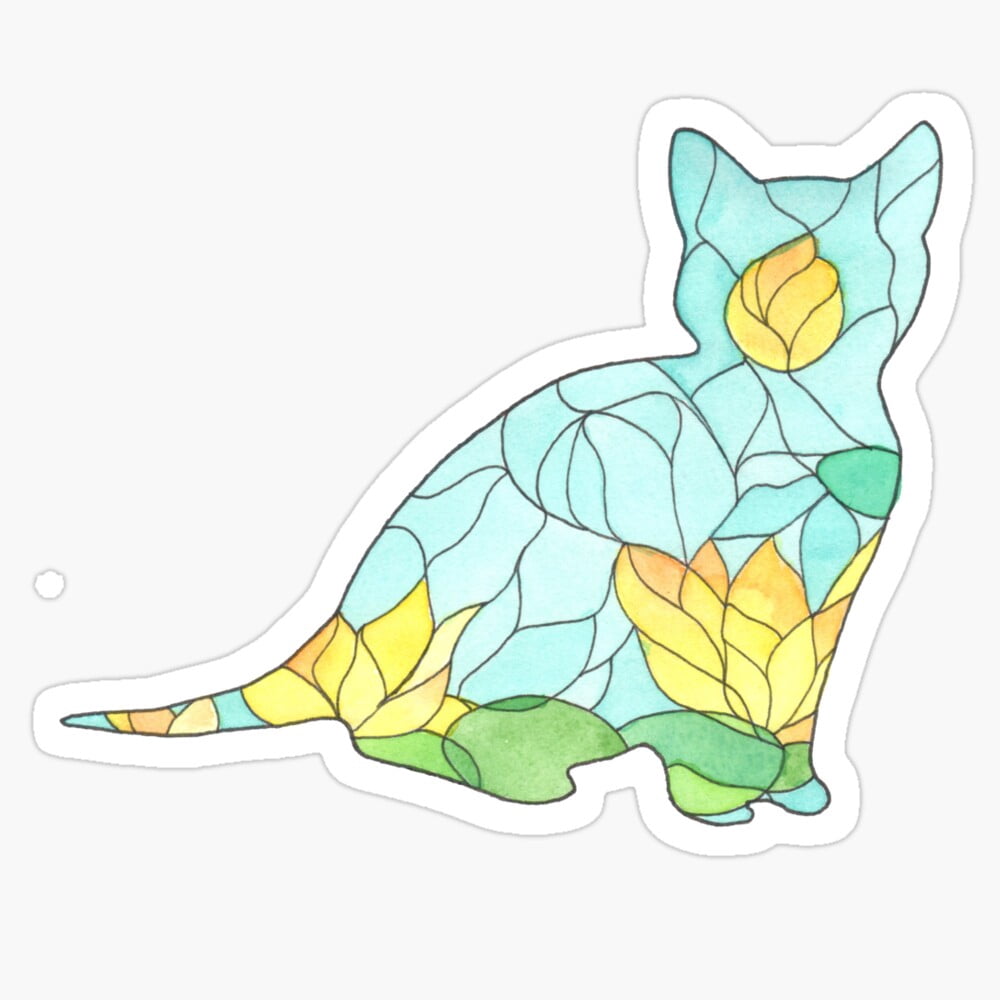 Kira Sticker - Kitten Glass Perfect Sticker Gift For Everyone ...