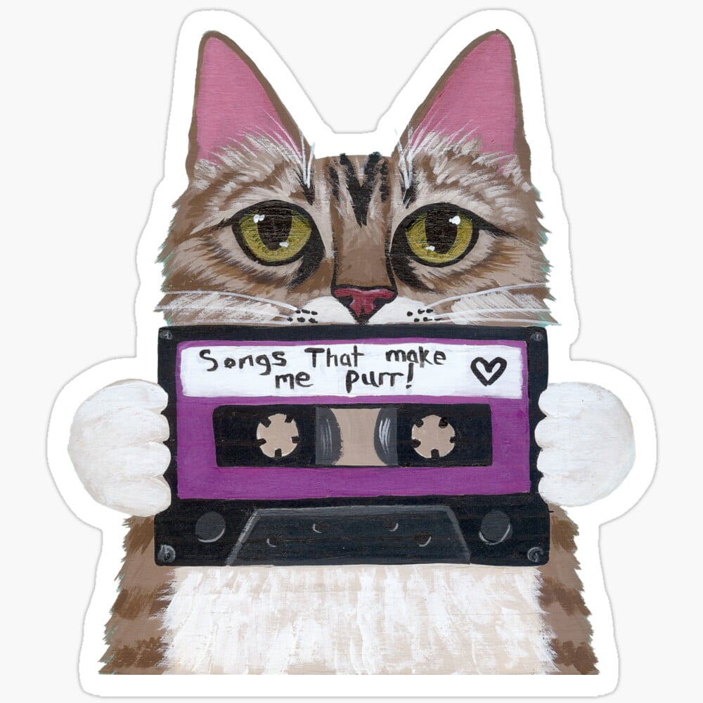 Kira Sticker - Kitty Made A Mixtape - Phone Stickers, Waterproof Decals ...