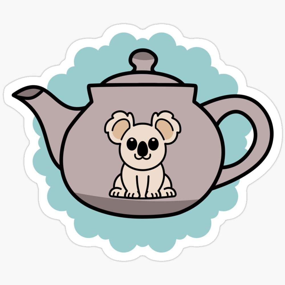 Kira Sticker - Koala Tea - Phone Stickers, Waterproof Decals Water ...