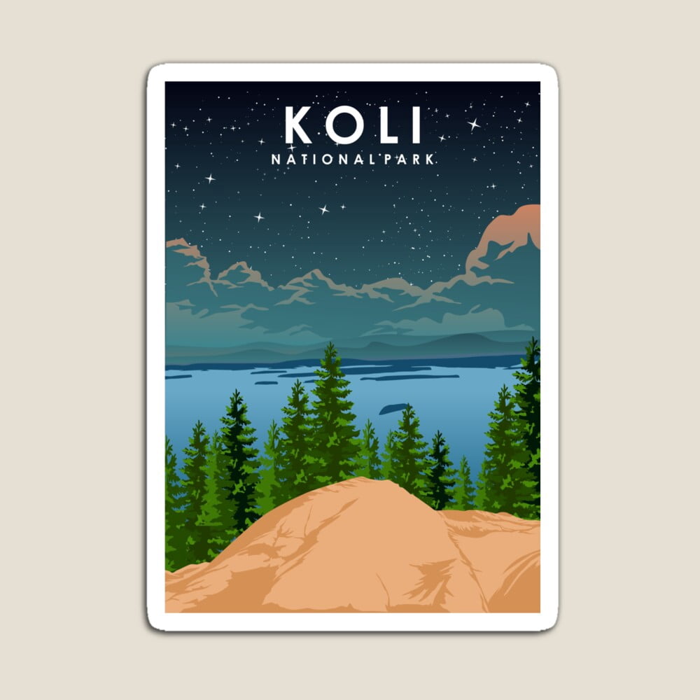Kira Sticker With Koli National Park Finland Vintage Minimal Retro ...