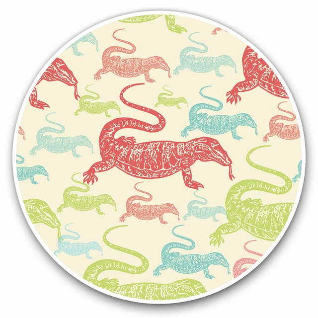 Kira Sticker With Komodo Dragon Lizard Drawings Cool Gift Decorative ...