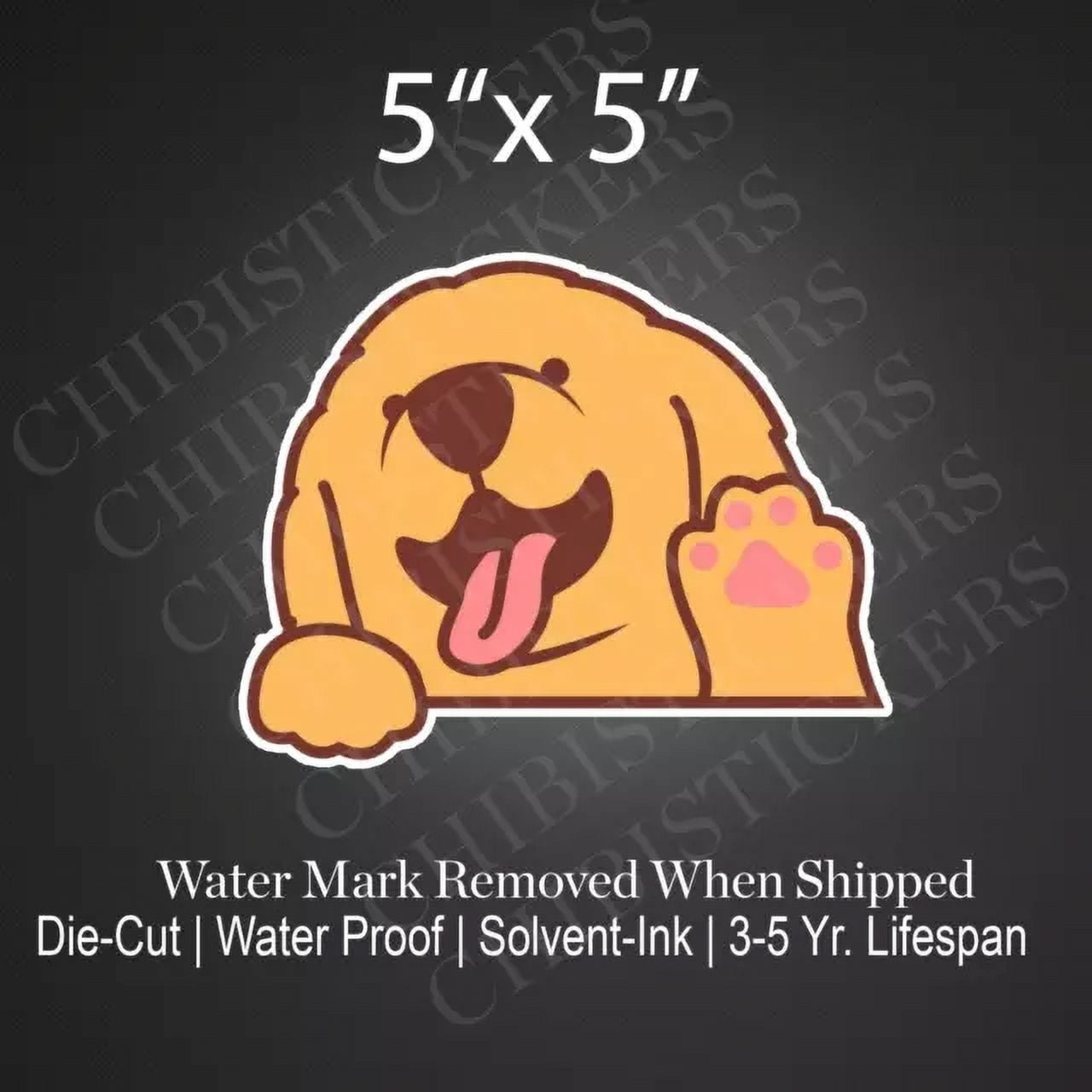 Kira Sticker With Lab Golden Retriever Waving Hi Cute Dog Peeker ...