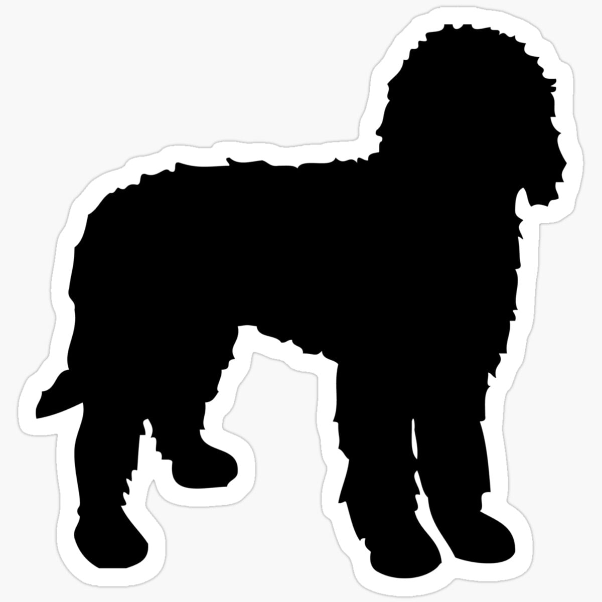 Kira Sticker - Labradoodle Silhouette Sticker, Funny Waterproof Decal ...