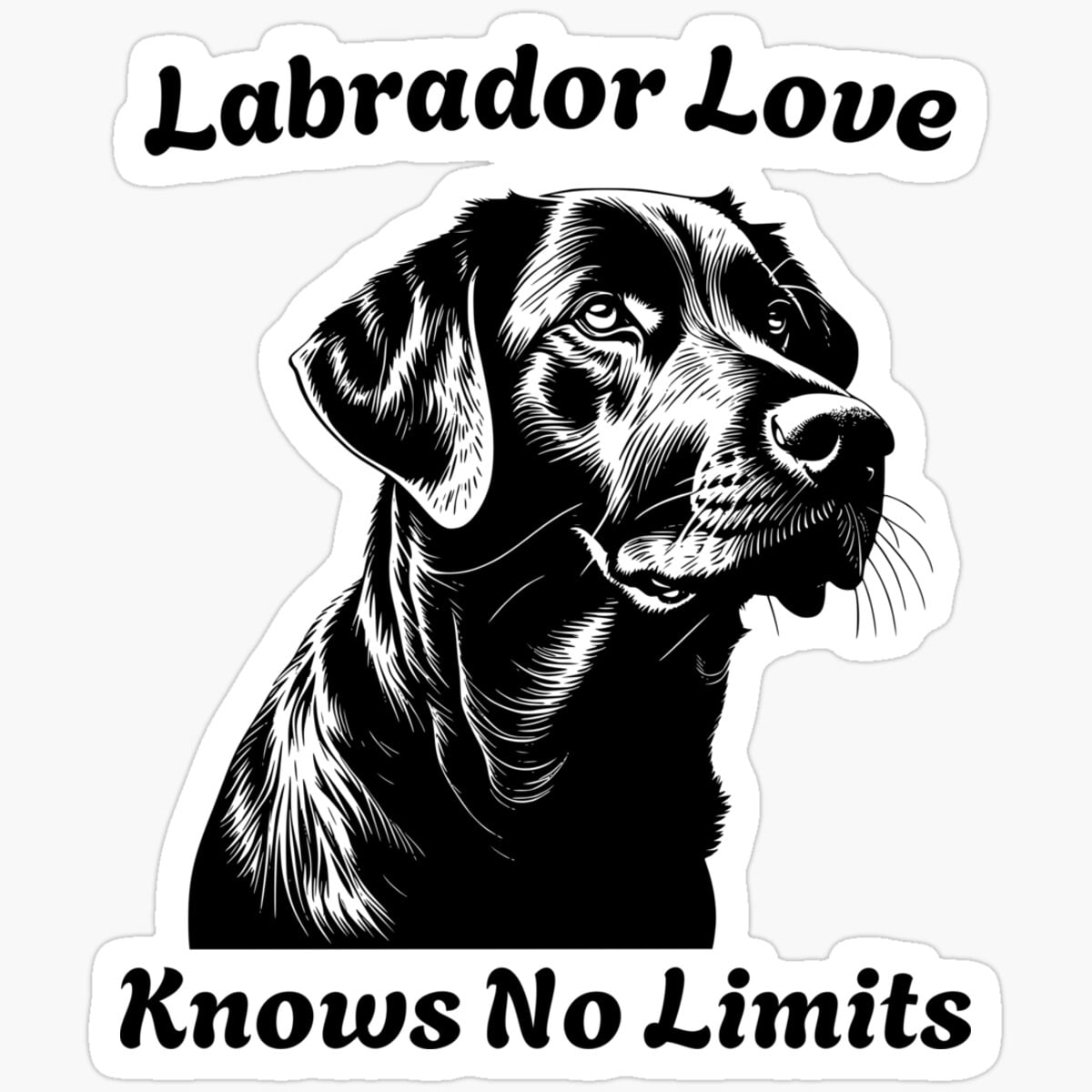 Kira Sticker - Labrador Love Knows No Limits Dog Love Labrador ...