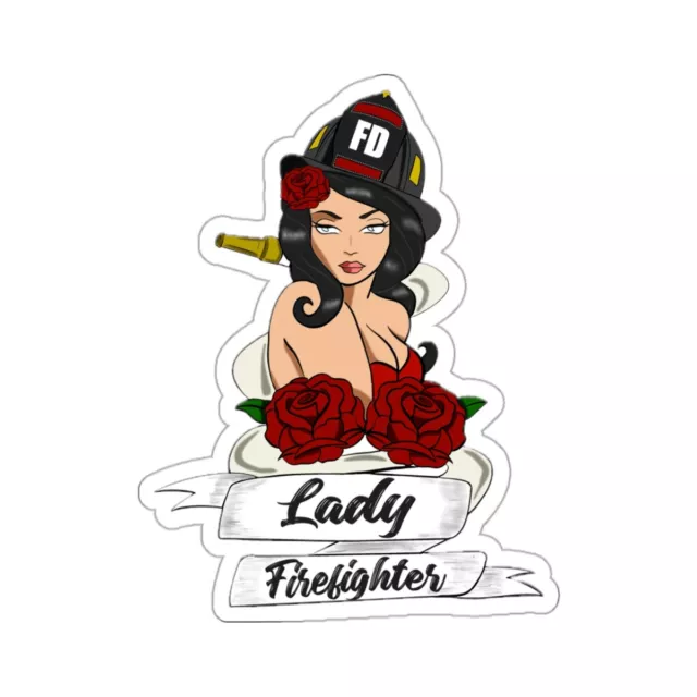 Kira Sticker With Lady Firefighter Girl Woman Female Hero Retro Art ...