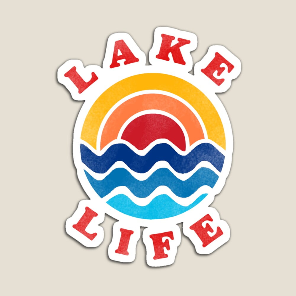 Kira Sticker With Lake Life Retro Aesthetic Sticker Sticker Decorative ...