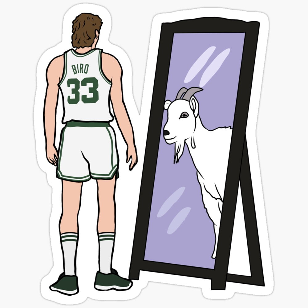 Kira Sticker - Larry Bird Mirror Goat Sticker - Single, Trio, Or Squad ...