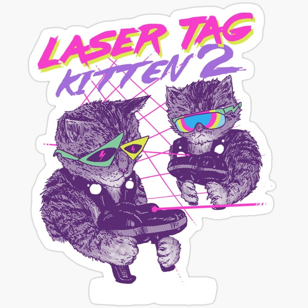 Kira Sticker - Laser Tag Kitten 2 Sticker - Single, Trio, Or Squad ...