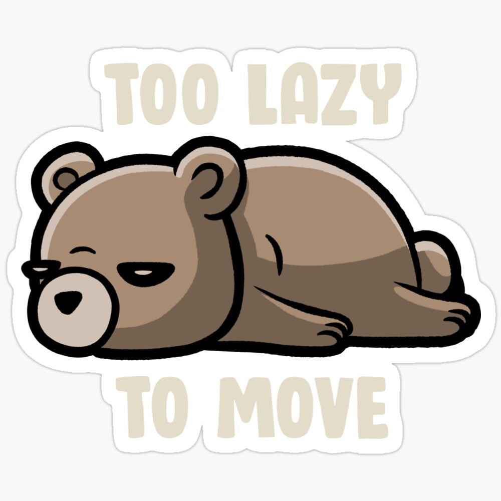 Kira Sticker With Too Lazy To Move Cute Lazy Gift Glossy Decorative ...