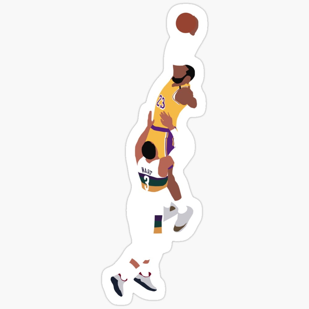 Kira Sticker - Lebron Dunk On Josh Hart Sticker - Single, Trio, Or ...