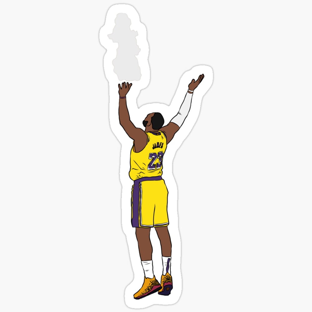 Kira Sticker - Lebron James Chalk Toss Sticker - Single, Trio, Or Squad ...