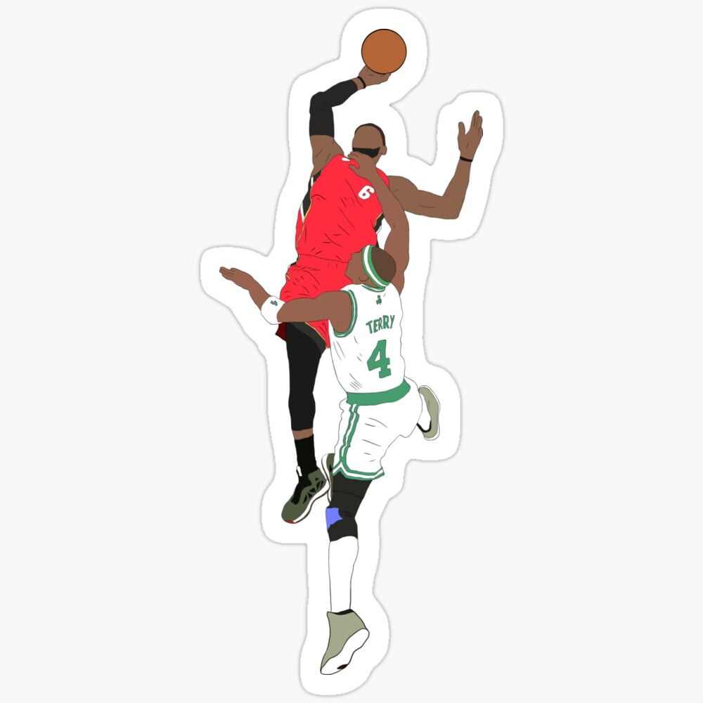 Kira Sticker - Lebron James Dunk On Jason Terry Sticker - Single, Trio ...