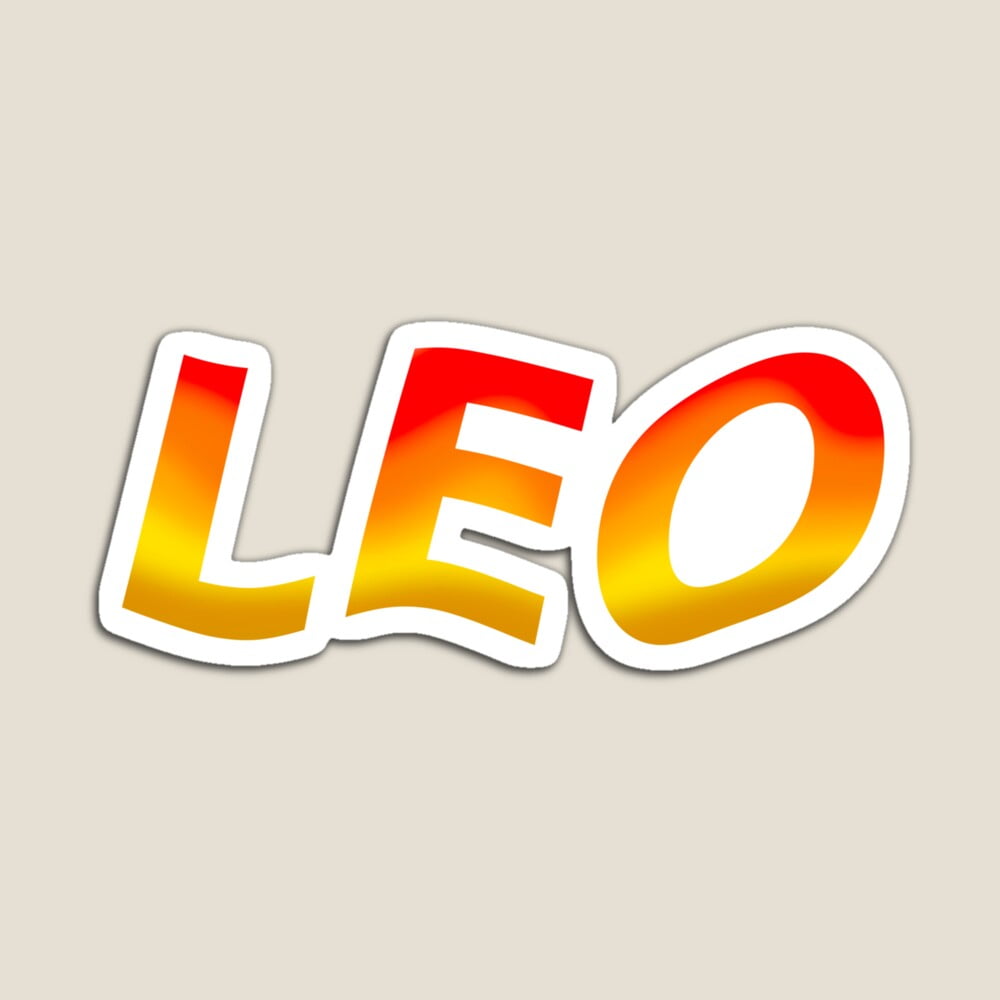 Kira Sticker With Leo Zodiac Sign Colorful Gradient Sticker Decorative ...