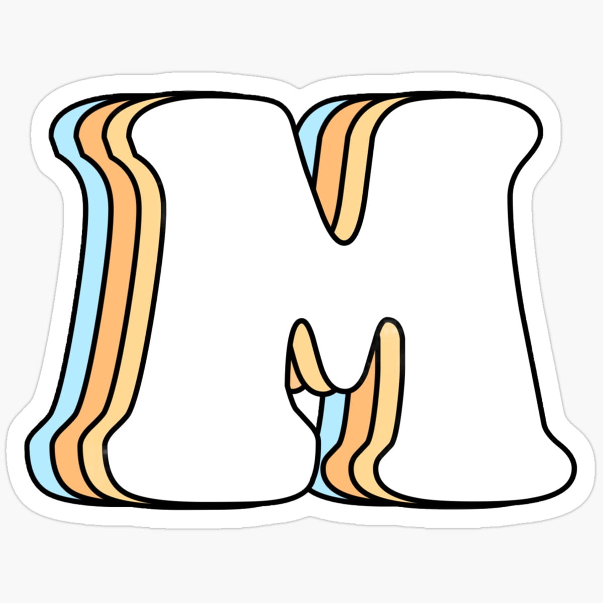 Kira Sticker - Letter M Sticker, Funny Waterproof Decal For Pet Lovers ...