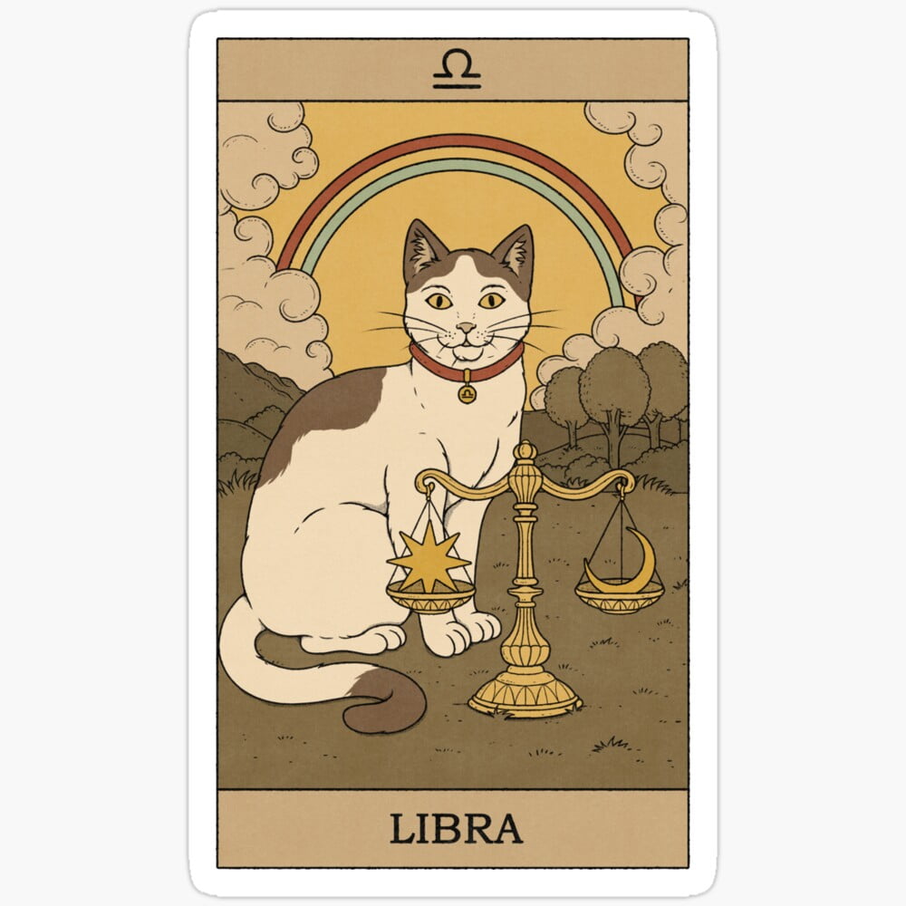 Kira Sticker - Libra Cat Perfect Sticker Gift For Everyone ) - Walmart.com