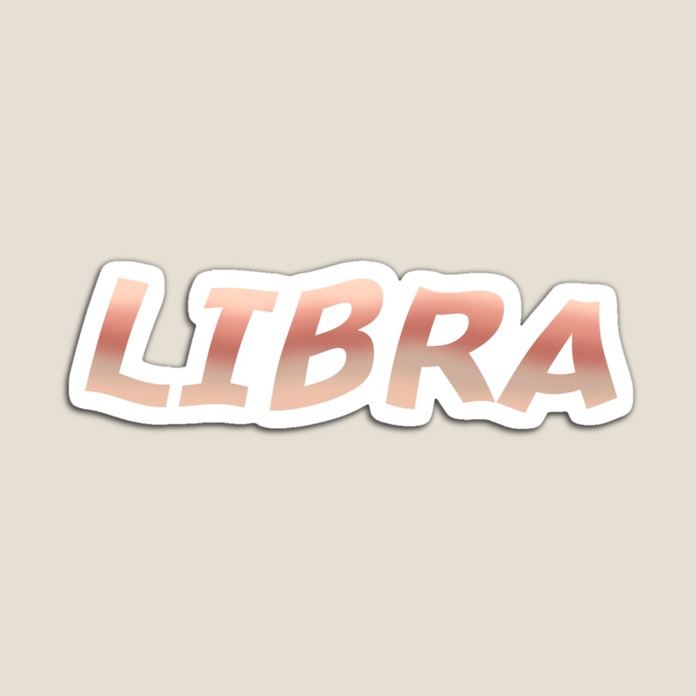 Kira Sticker With Libra Zodiac Sign Colorful Gradient Sticker ...