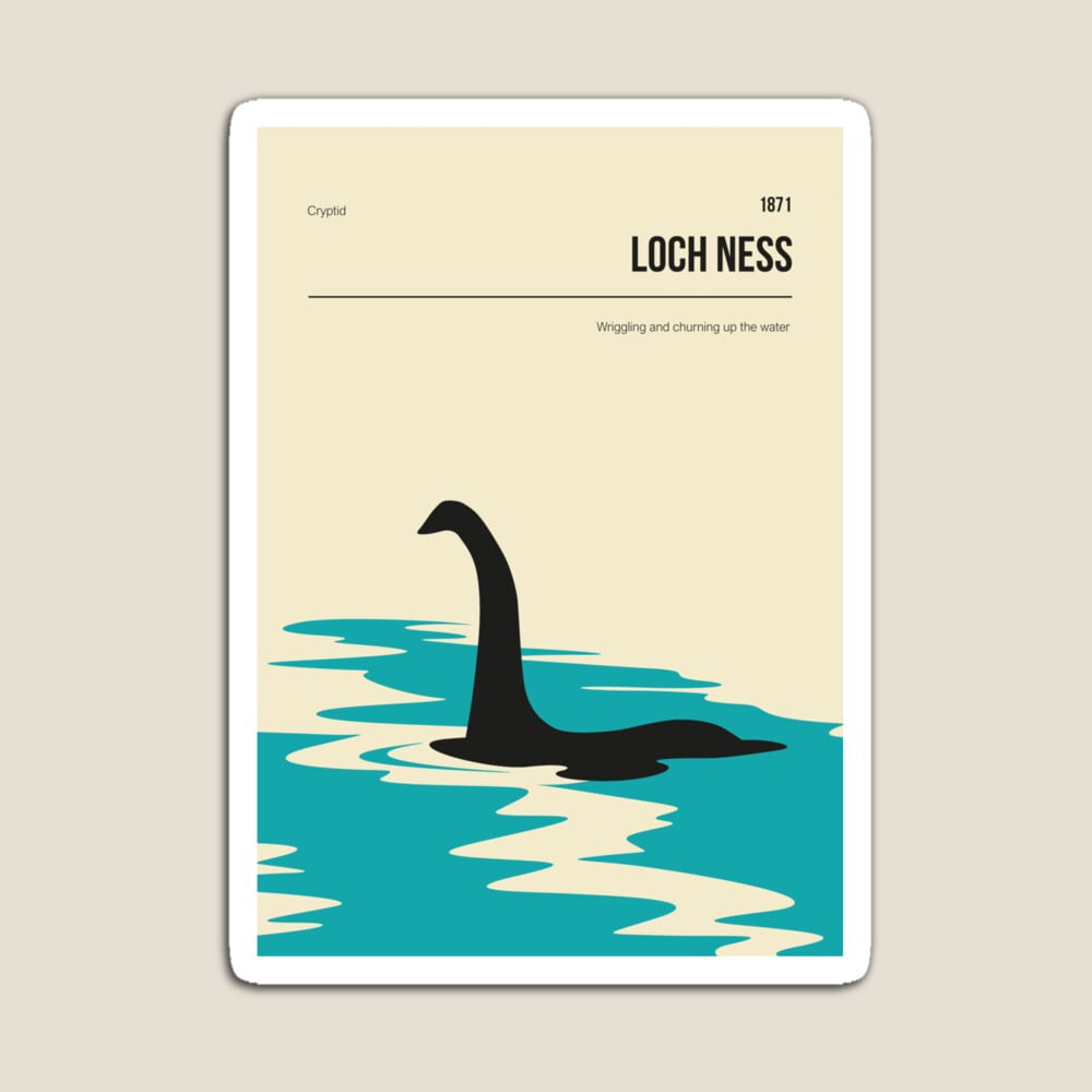 Kira Sticker With Loch Ness Scotland Cryptid Book Cover Poster ...