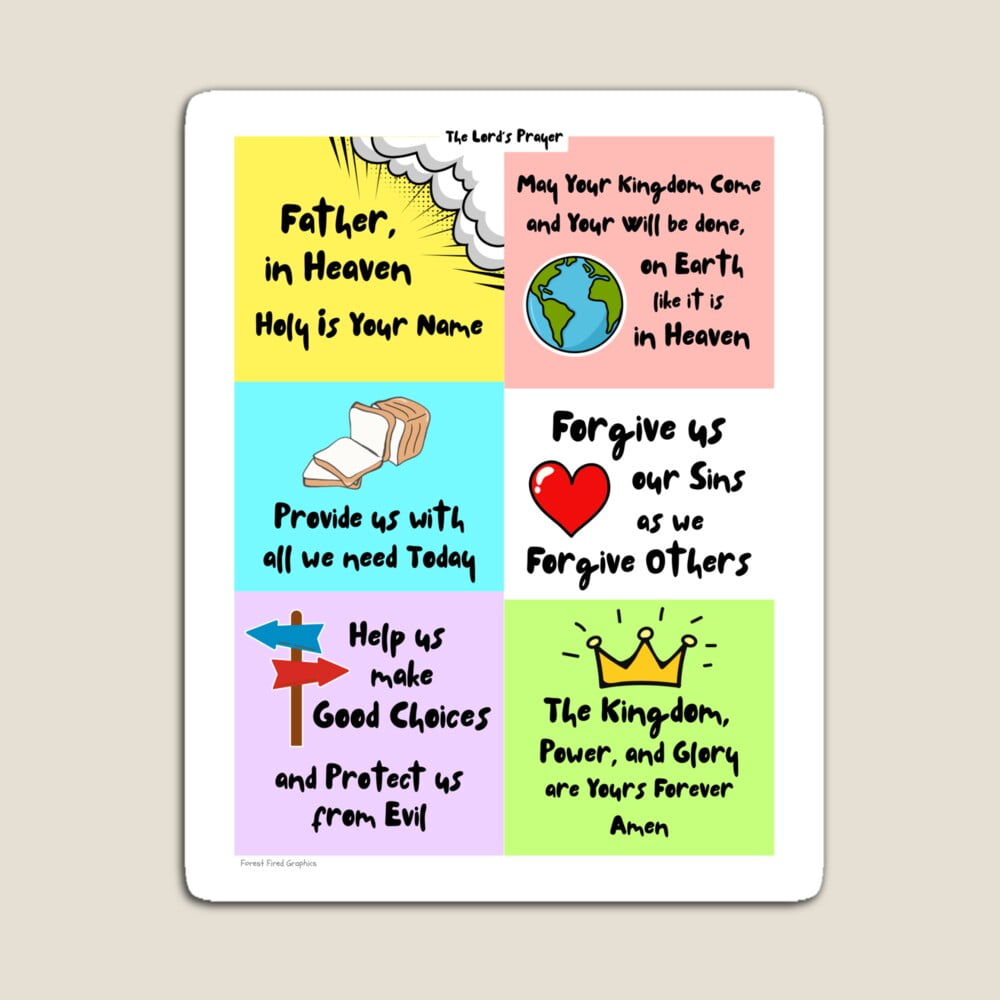 Kira Sticker With The Lord'S Prayer - For Kids Sticker Decorative ...