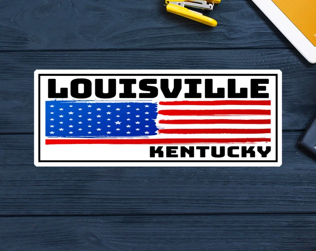 Kira Sticker With Louisville Kentucky Decal American Flag Patriotic ...