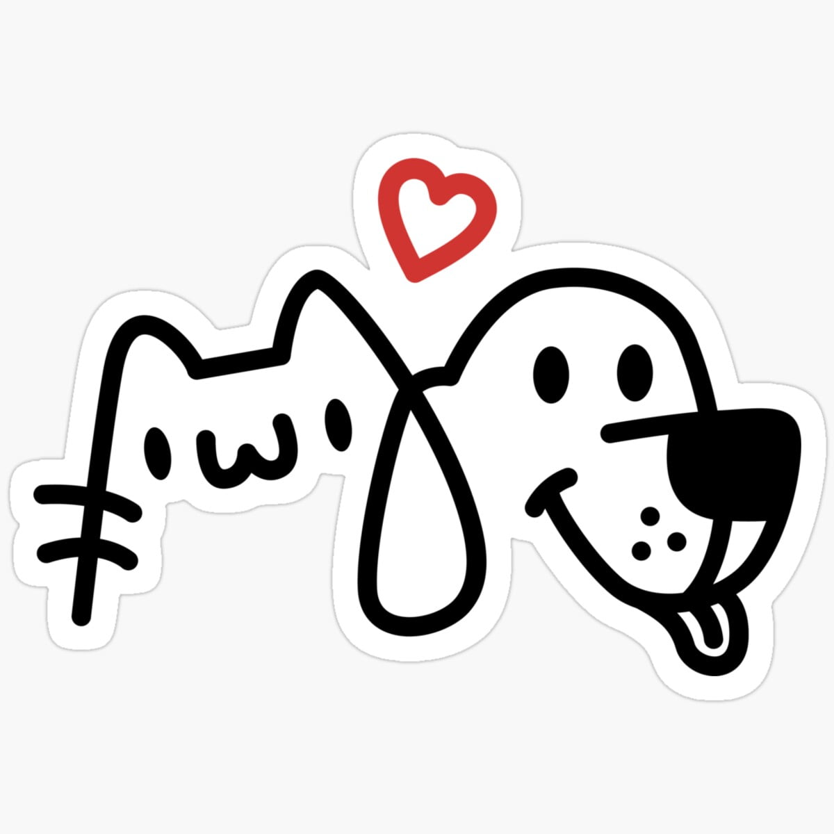 Kira Sticker - Love Dog Sticker, Funny Waterproof Decal For Pet Lovers ...