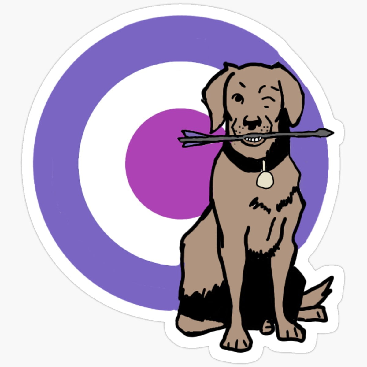 Kira Sticker - Lucky The Dog Sticker, Funny Waterproof Decal For Pet ...