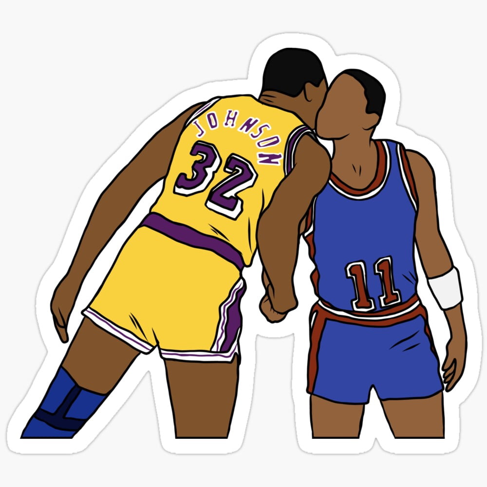Kira Sticker - Magic Johnson And Isiah Thomas Sticker - Single, Trio ...