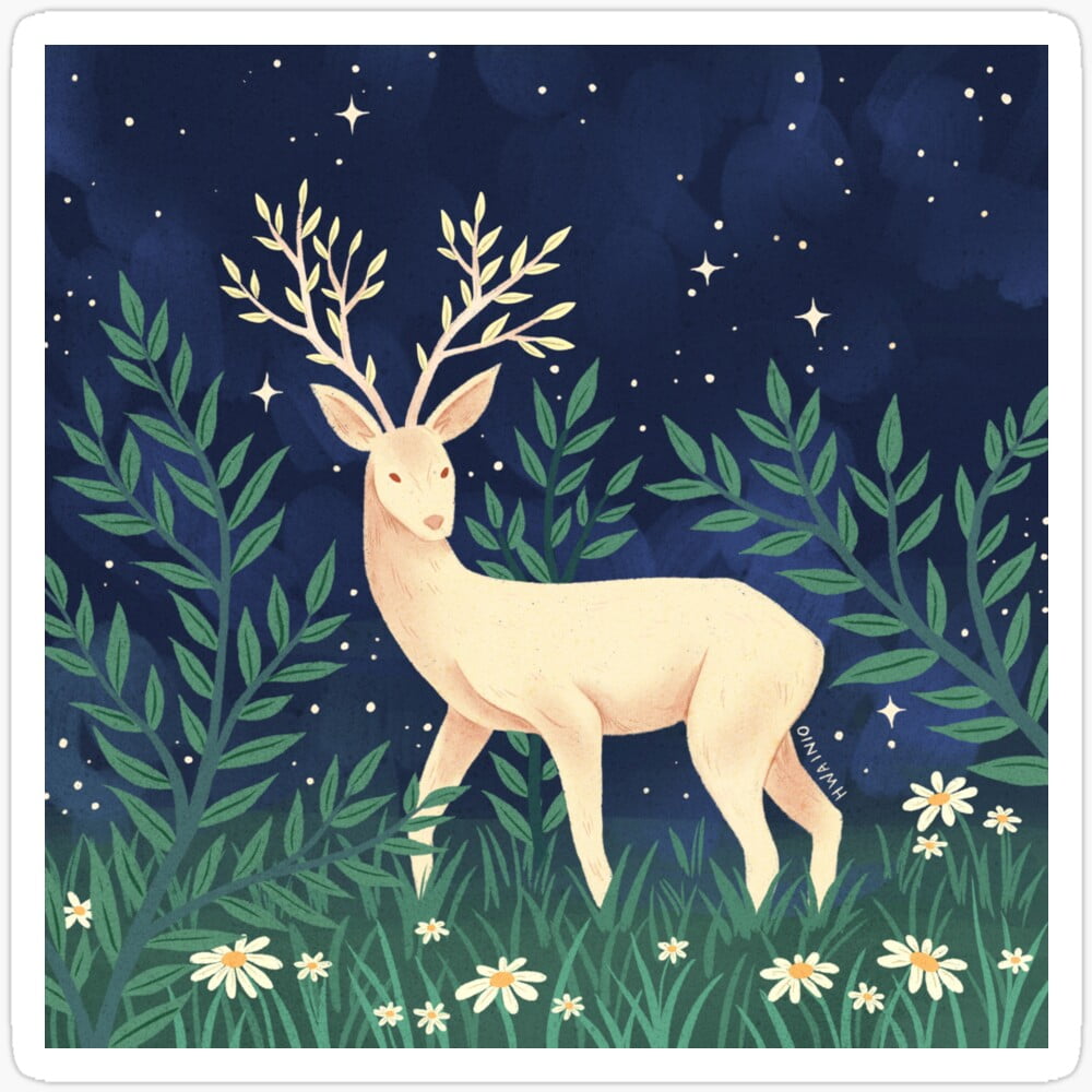 Kira Sticker - Magical Deer - Phone Stickers, Waterproof Decals Water ...